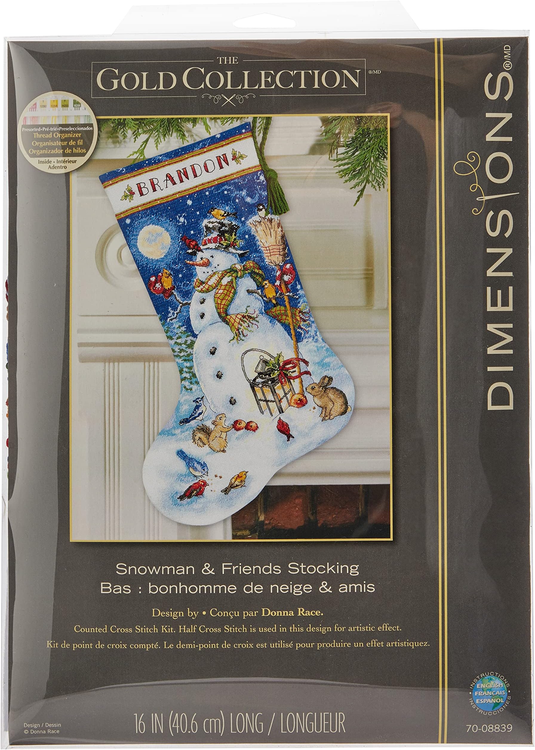 Amazon.com: Dimensions Gold Collection Counted Cross Stitch 'Snowman ...