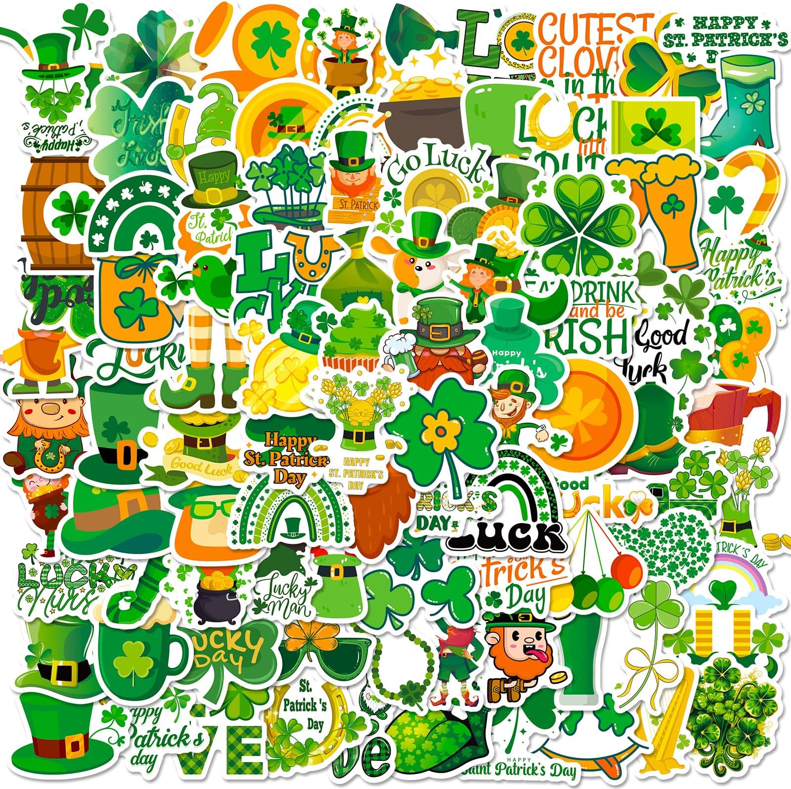 Amazon.com: 333PCS St Patricks Day Stickers, Shamrock Stickers, St ...
