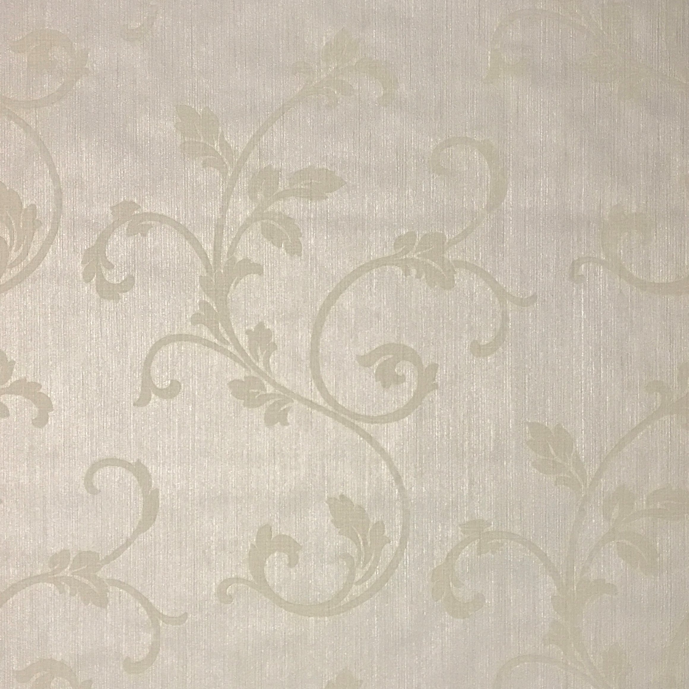 Portofino Flocking Embossed Wallpaper Ivory Gold Textured Flocked ...