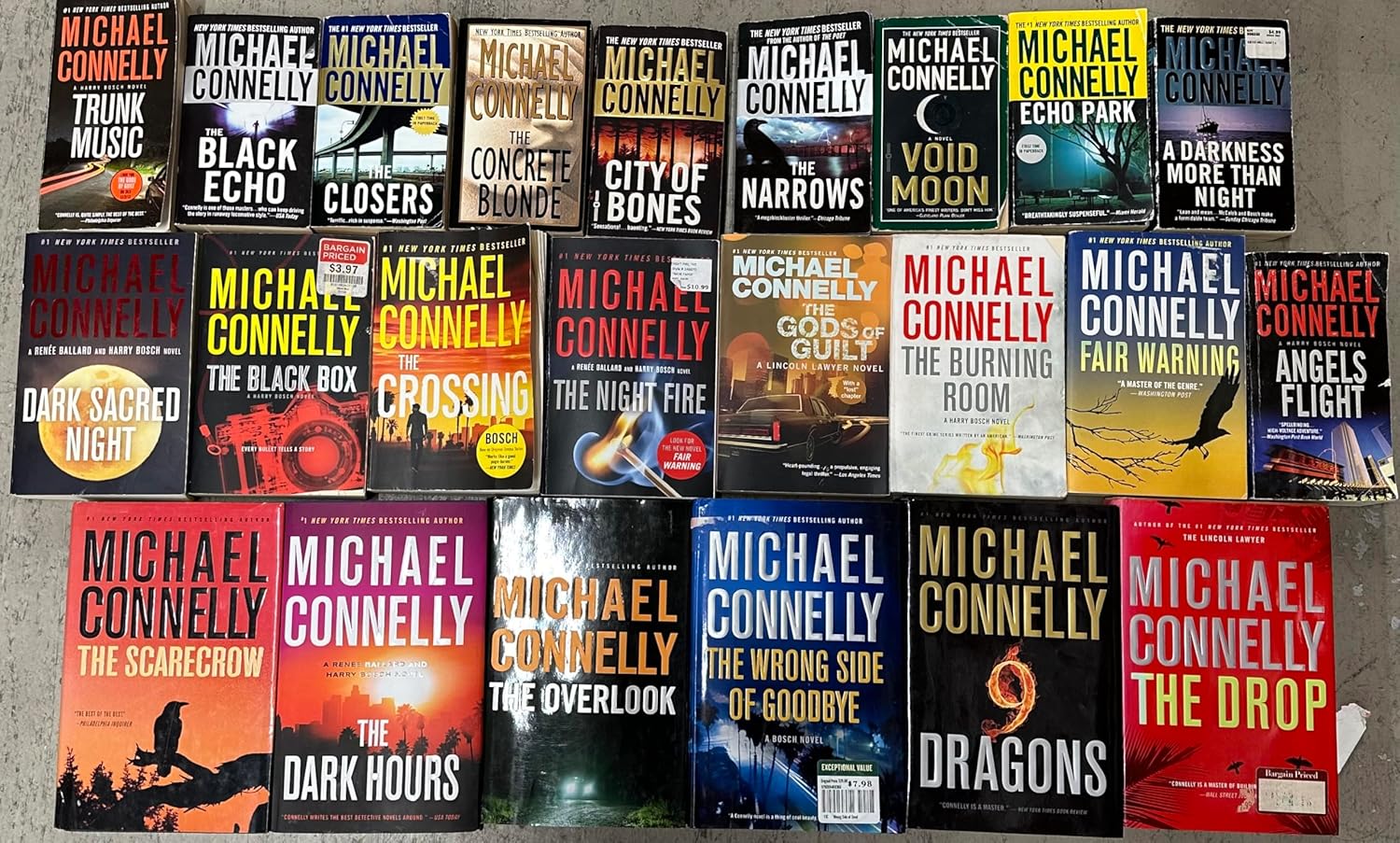 Michael Connolly Complete Harry Bosch 21 Novel Series Set: Michael ...