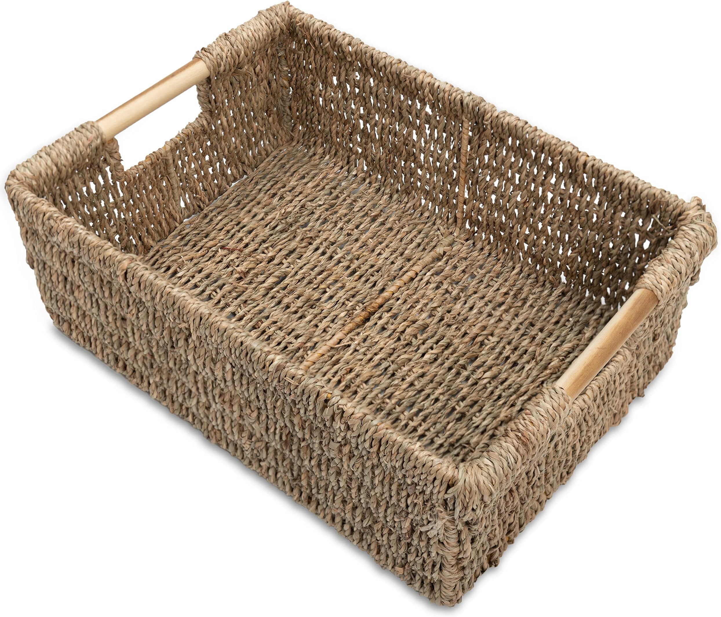 Amazon.com: The Basket Lady Under The Bed/Basic Wicker Storage Basket ...