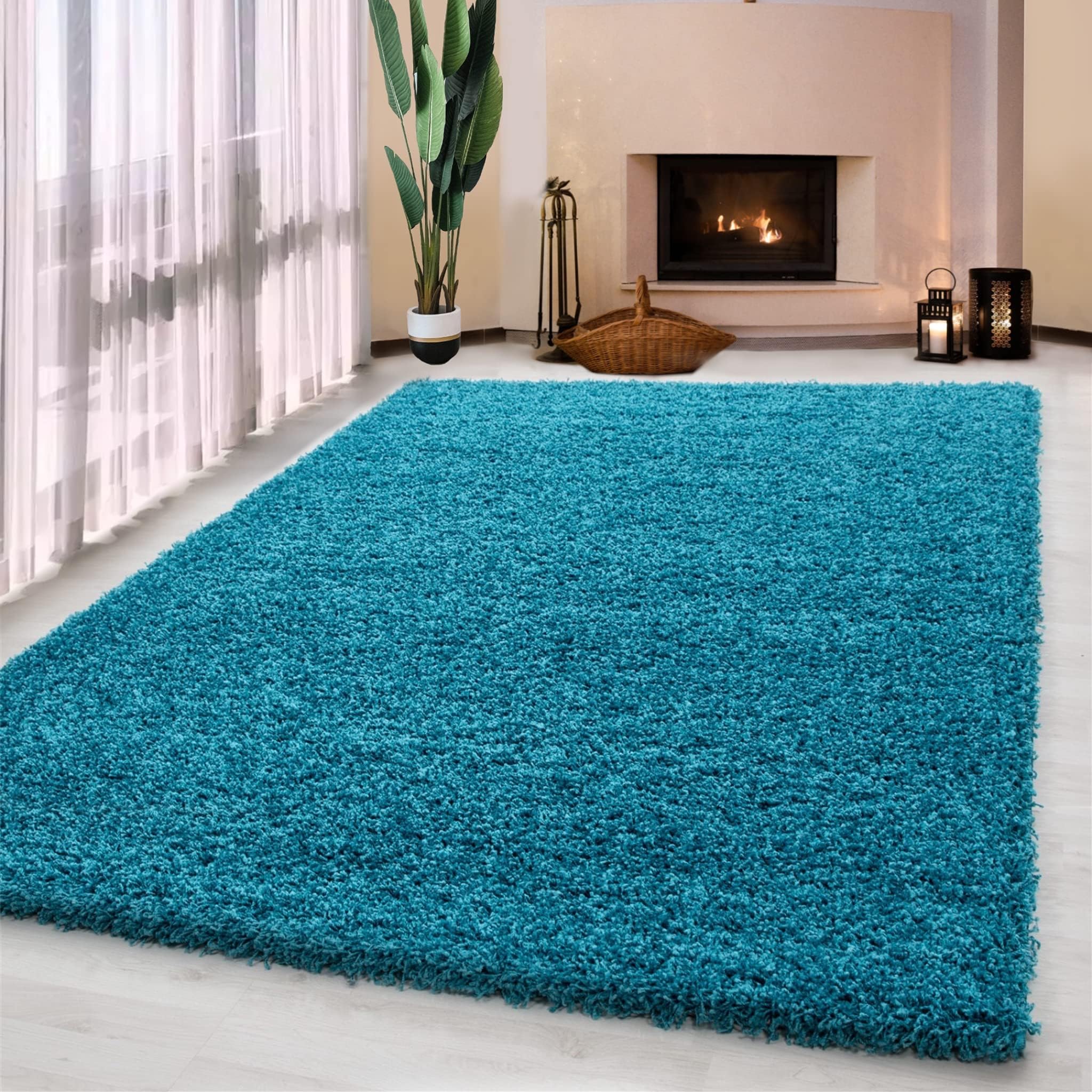 PRIME PLUS EXTRA THICK HEAVY 5CM PILE SOFT SHAGGY RUGS MODERN AREA RUGS ...