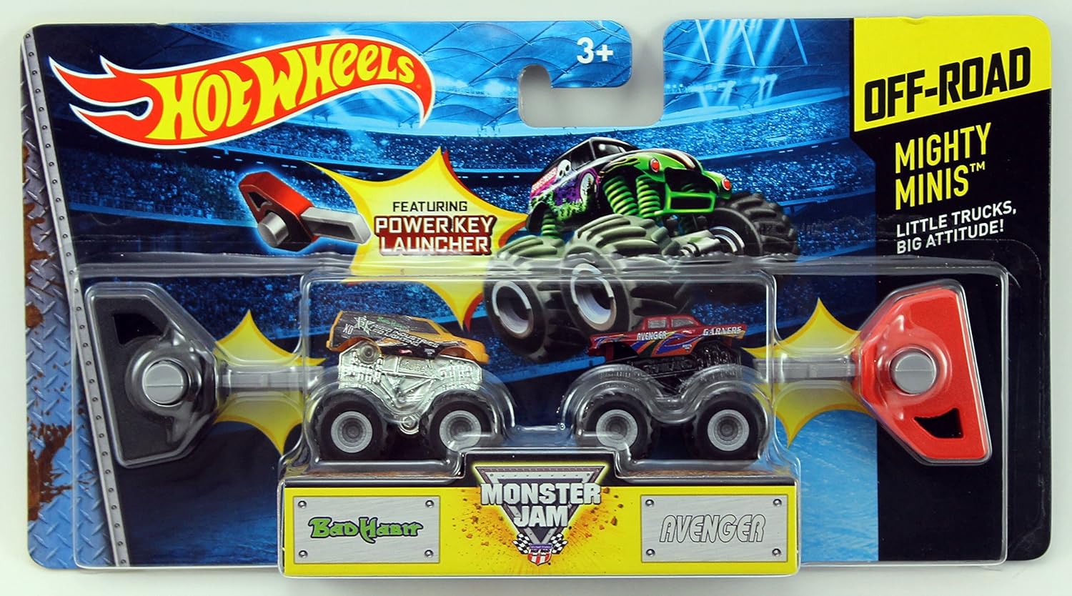 Amazon | Hot Wheels Monster Jam Mighty Minis Off-Road - Bad Habit ...