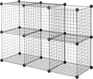 Amazon.com: Whitmor Storage Cubes - Stackable Interlocking Wire Shelves ...