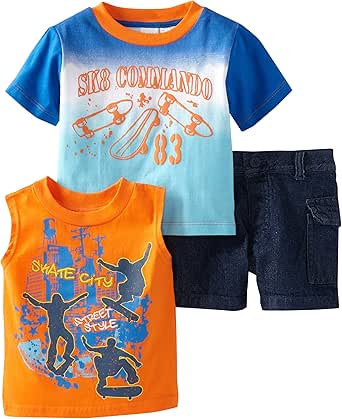 Amazon.com: Baby Togs Baby Boys' Aqua 3 Piece Short Set, Blue, 18 ...