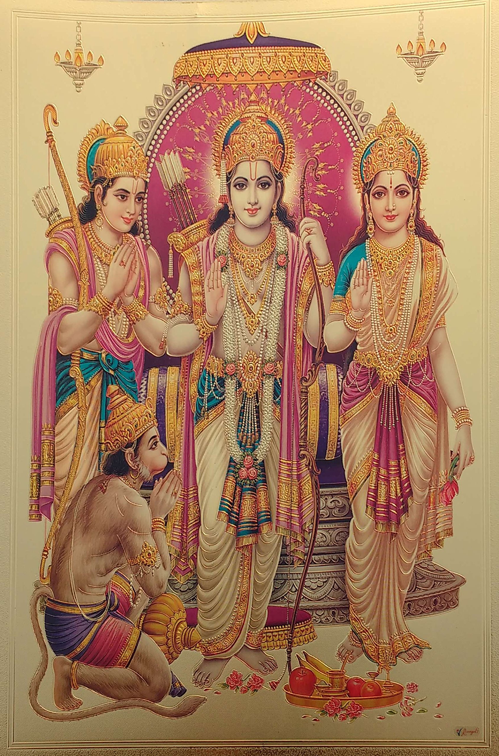 Buy ADA Handicraft Hindu Lord Goddess God Photo for Pooja and Wall ...