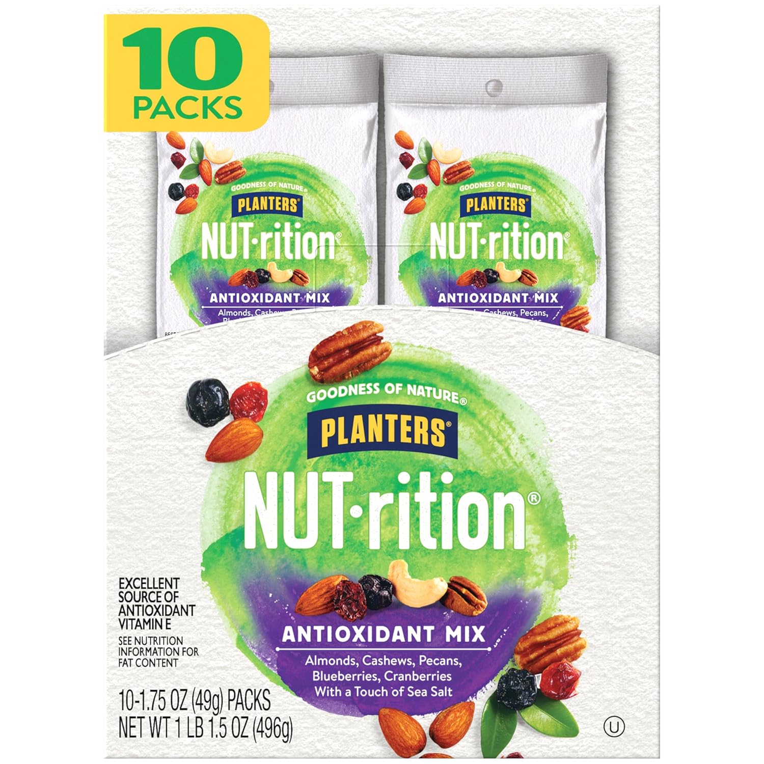 Amazon.com : Planters NUT-rition Antioxidant Mix with Almonds, Cashews, Pecans, Blueberries ...