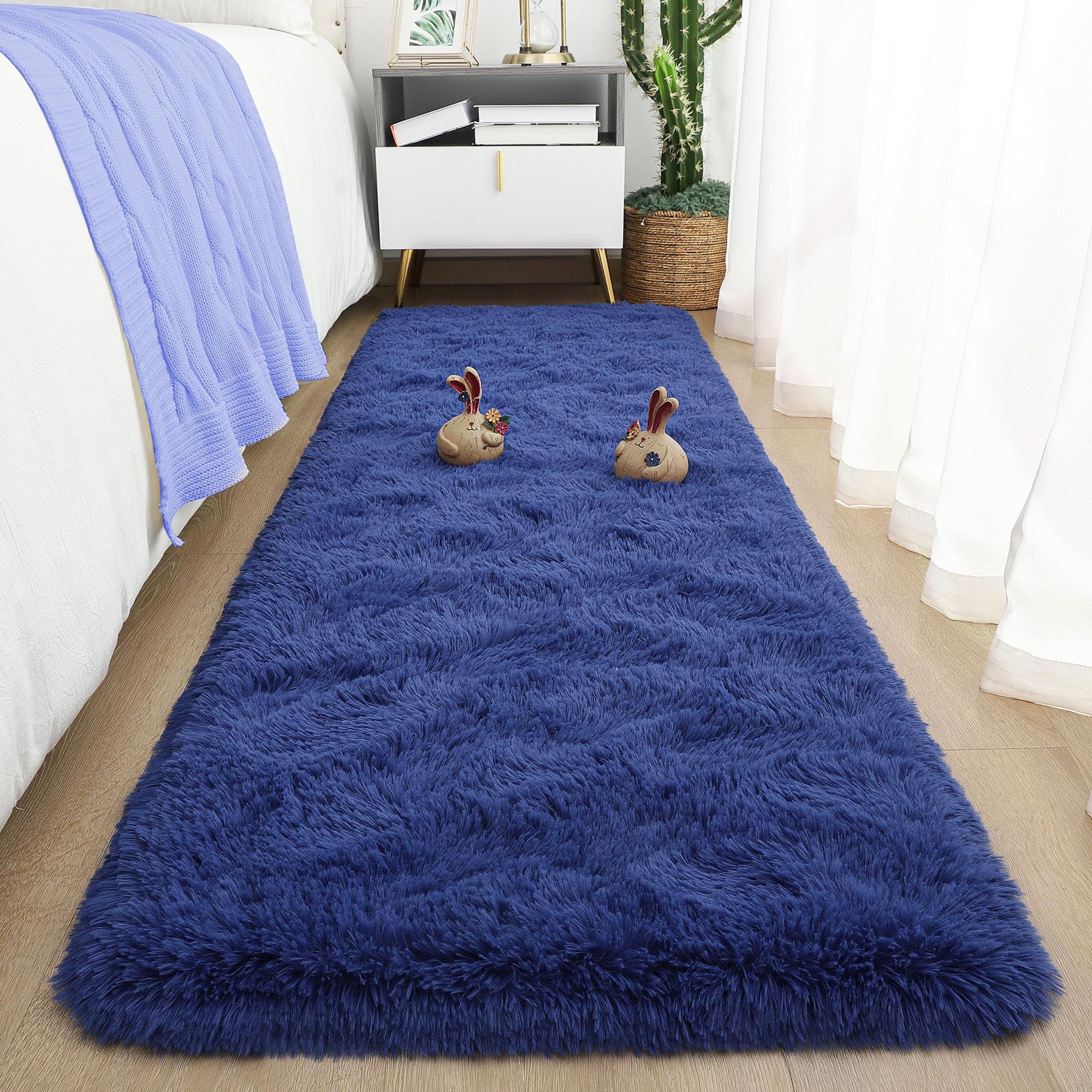 Amazon.com: Tepook Soft Runner Rugs for Bedroom 2x6 ft with Rubber ...