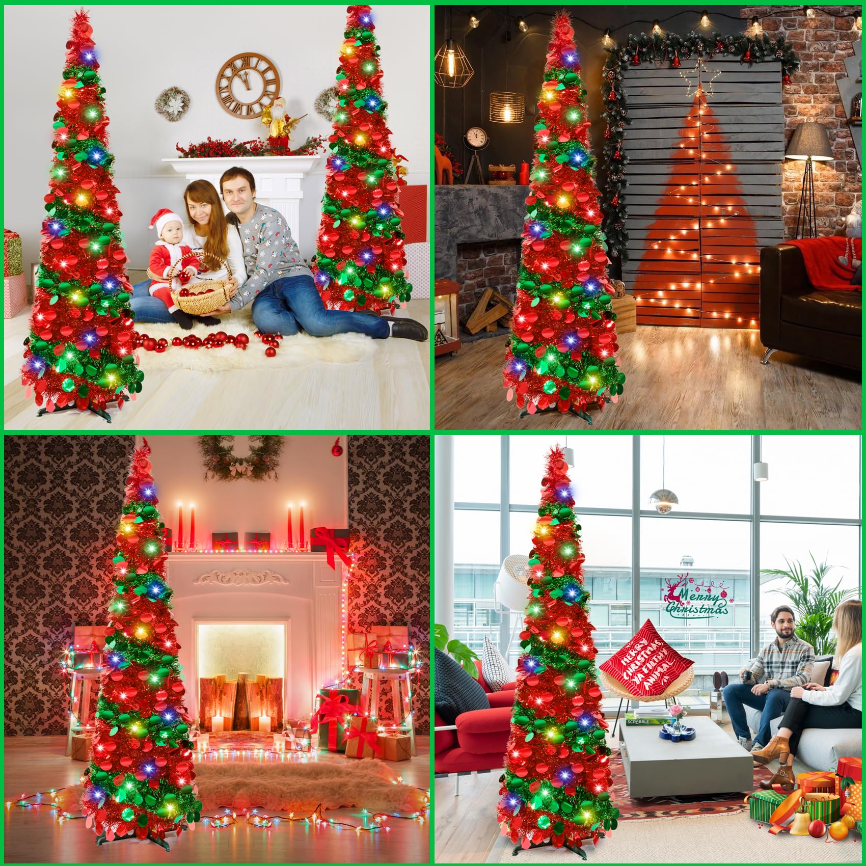 Snapklik.com : 5Ft Pop Up Christmas Tree