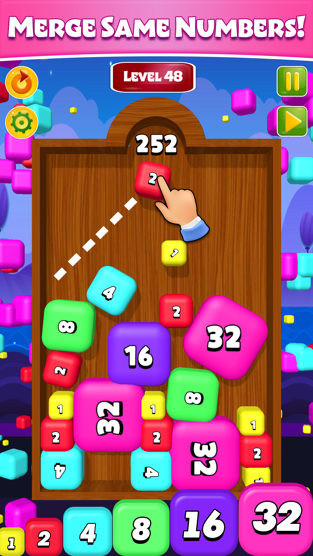 2048 Merge Number Bubble shooter Buster Cube Matching Game 2024 3d for Merge Puzzle Drag Blocks ...