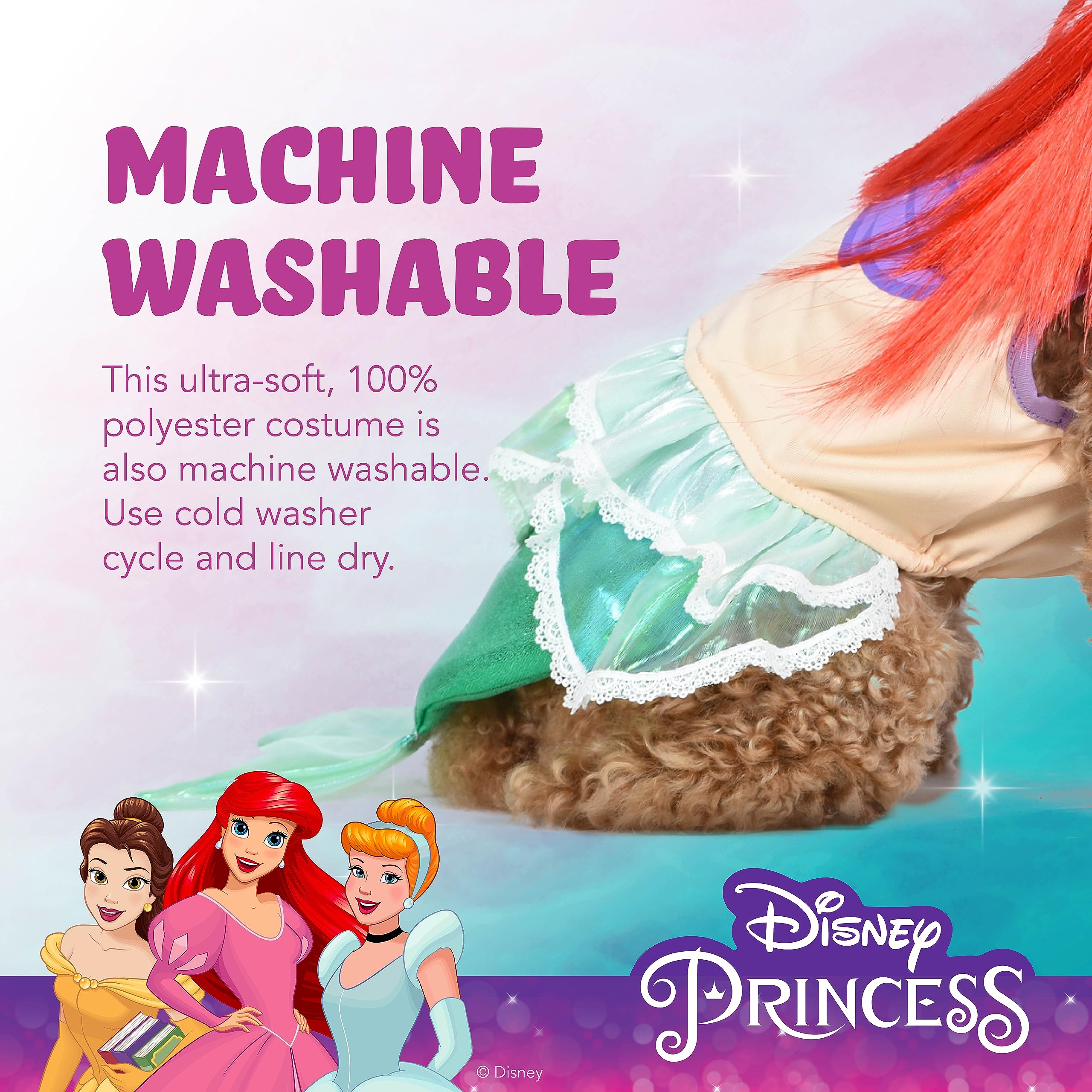 Snapklik.com : Disney For Pets Halloween Princess Ariel Dog Costume ...