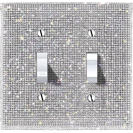 Amazon.com: (1PCS) BLING SILVER RHINESTONE LIGHT SWITCH COVER SHINY ...