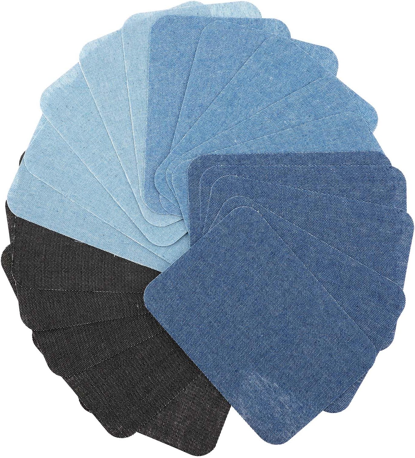 KLYNGTSK 5 Rolls Jeans Denim Patch Iron On Denim Patches Repair Kit ...