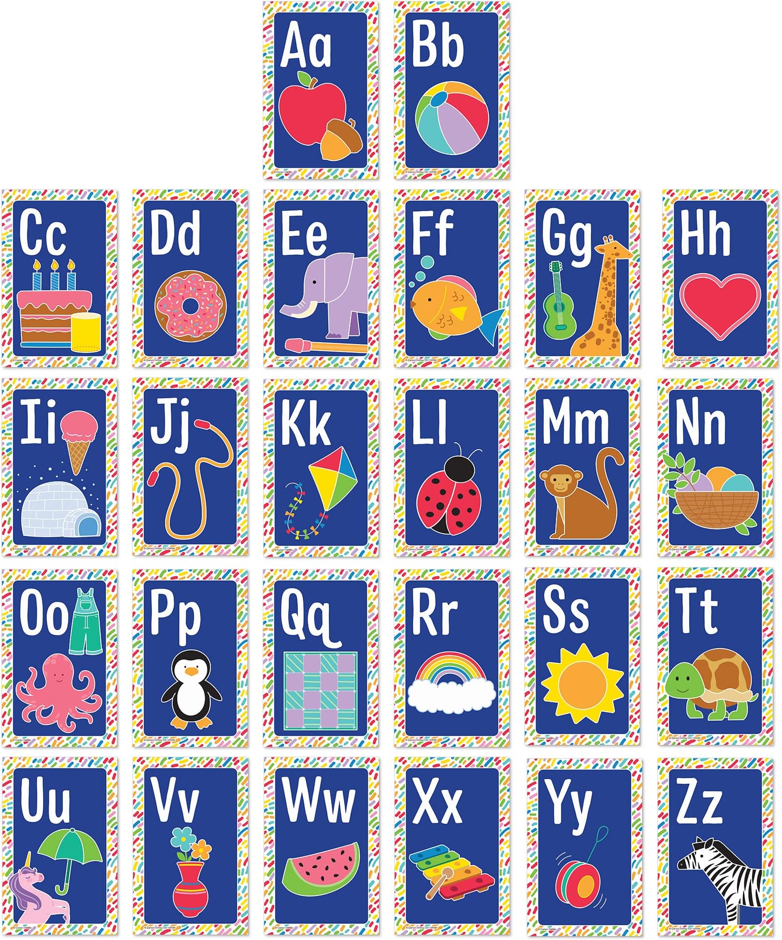 Amazon.com: Alphabet Line For Classroom Wall - ABC Alphabet Banner ...