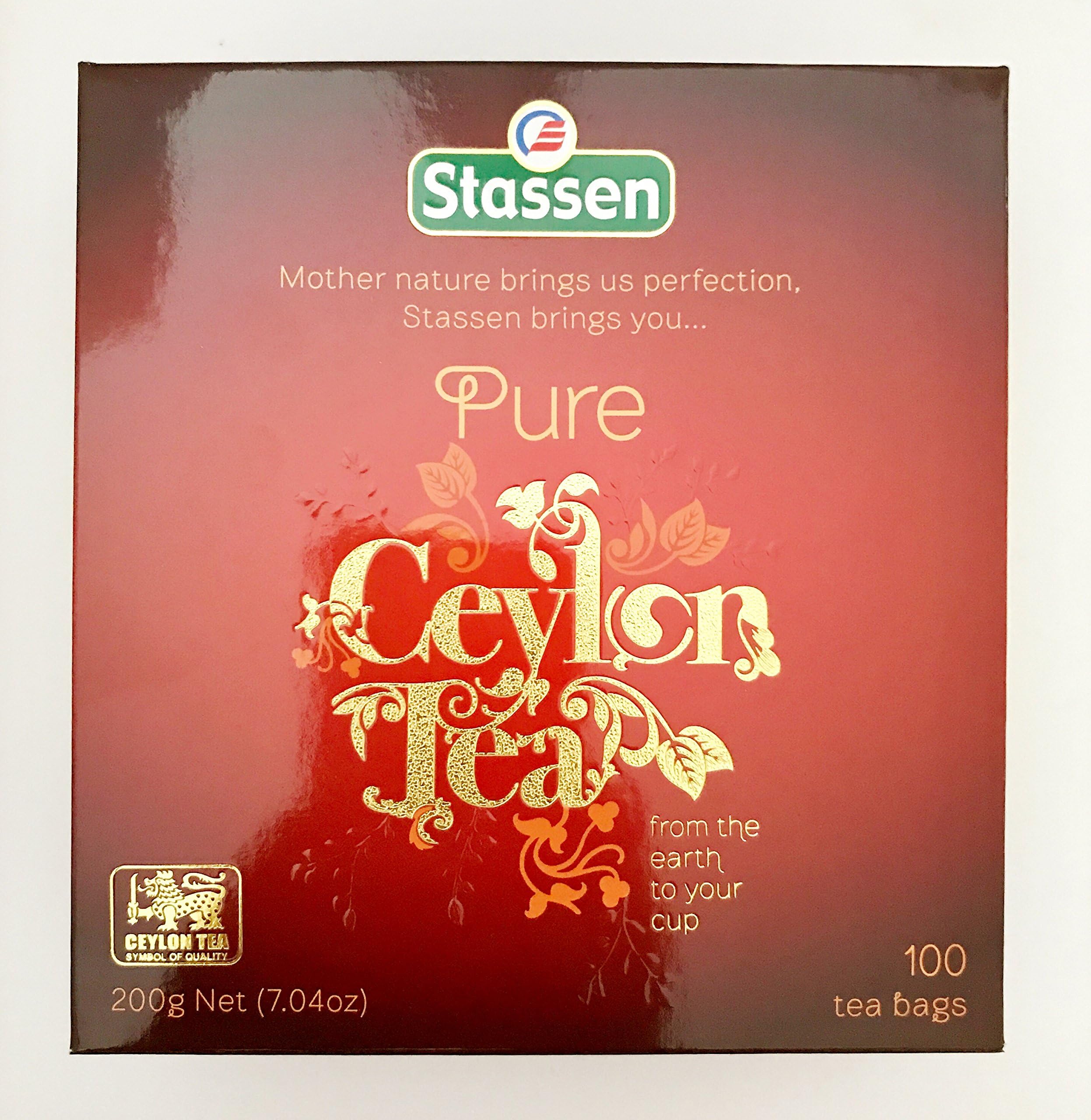 Amazon.com : Stassen Pure Ceylon Tea / 100 Tea Bags / 200g / 7.1oz ...
