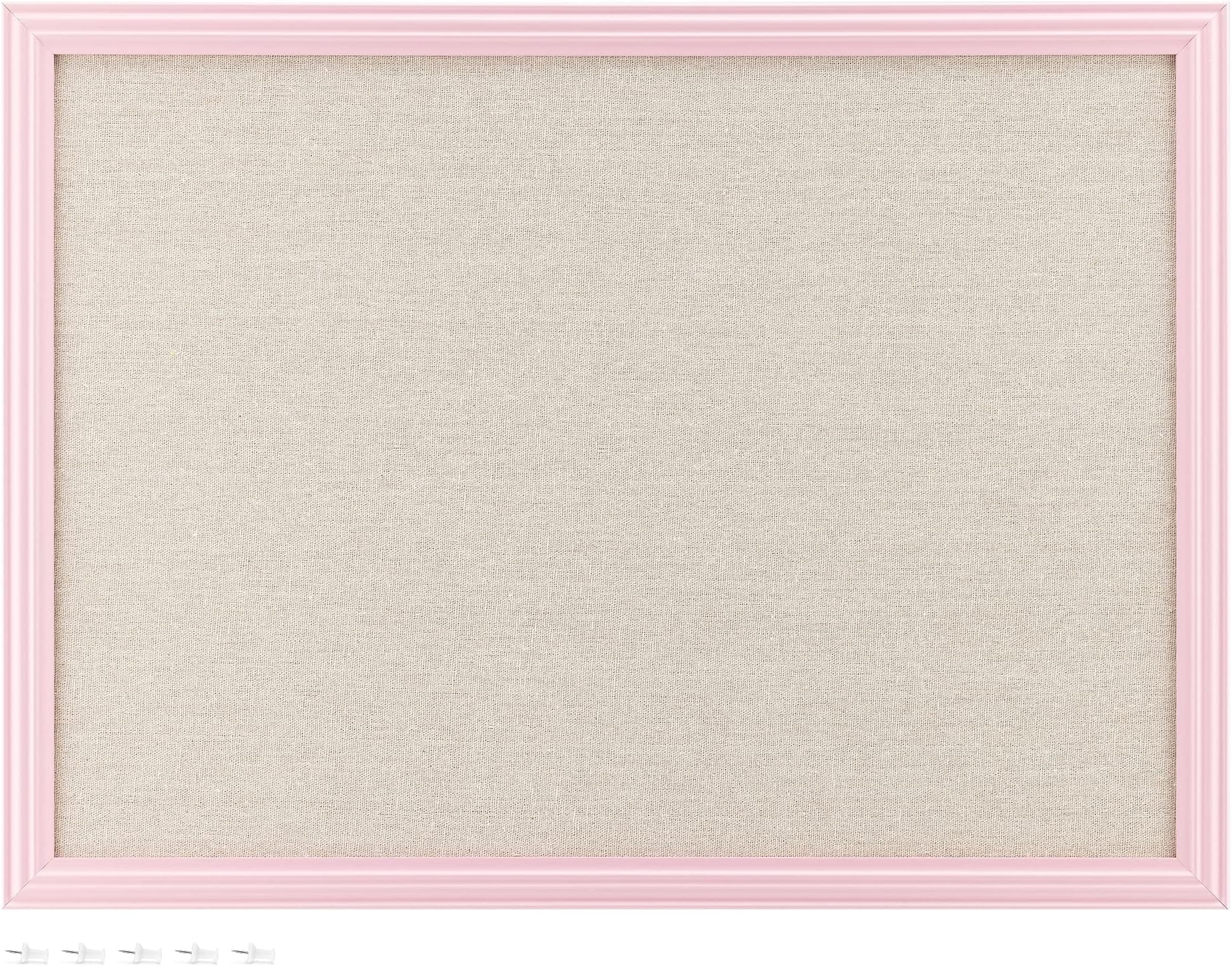 Navaris Framed Linen Bulletin Board - 17 x 23 inches Fabric Jewelry ...
