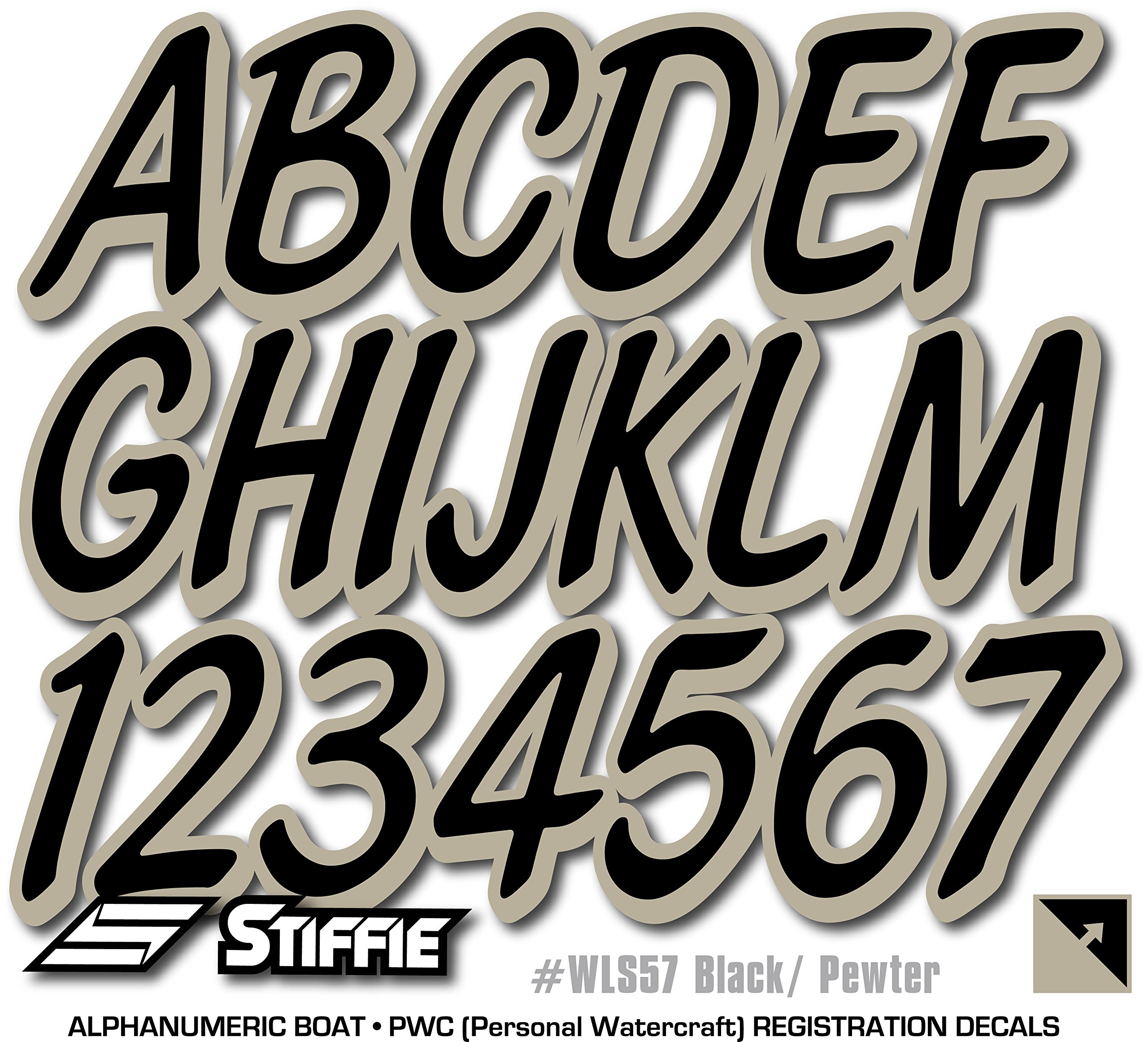 Alpha-numeric Boat Stickers STIFFIE Techtron Boat Registration Numbers ...