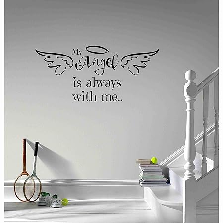 CVANU My Angel is Always with Me Wall Sticker for Home : Amazon.in ...