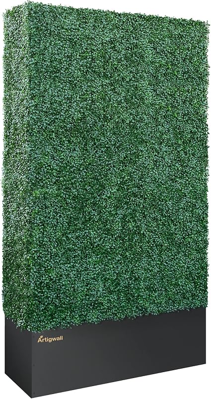 Amazon.com : Artificial Boxwood Hedge Divider Fence Wall with Black 201 ...