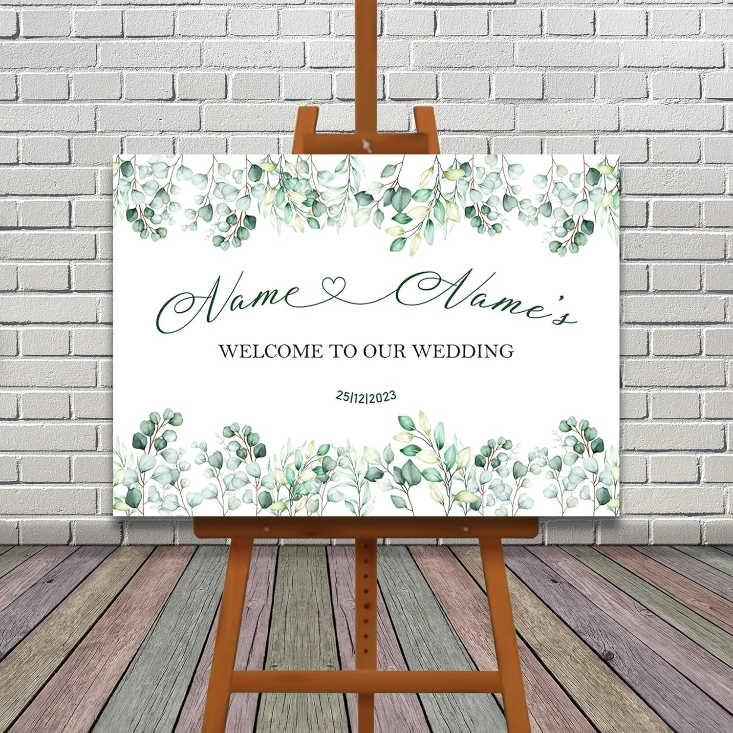 Eucalyptus Wedding Welcome Sign, A1, A2, A3 or A4, Botanical Wedding ...