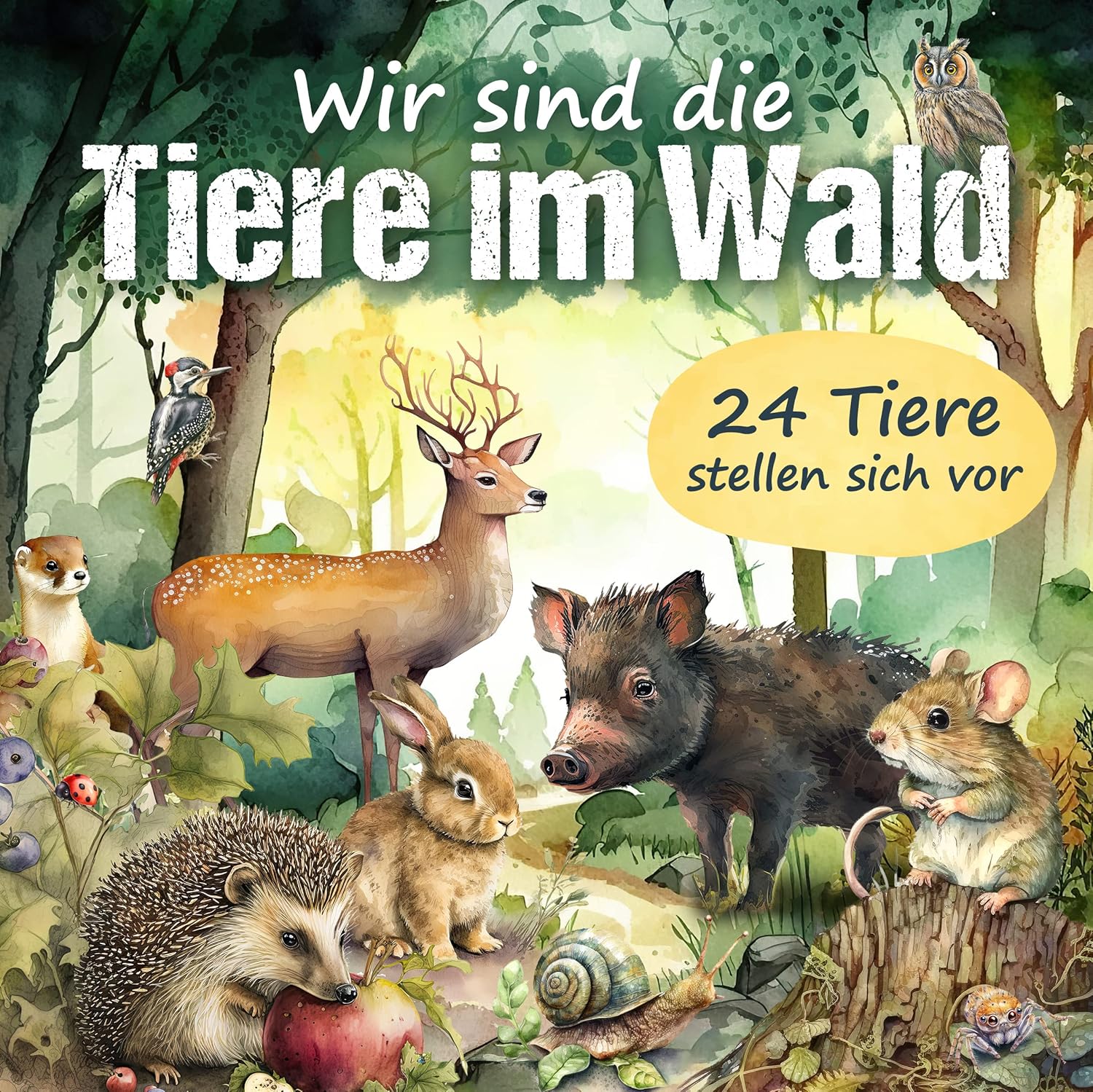 Waldbuch für Kinder: Wir sind die Tiere im Wald: 24 Waldtiere stellen ...