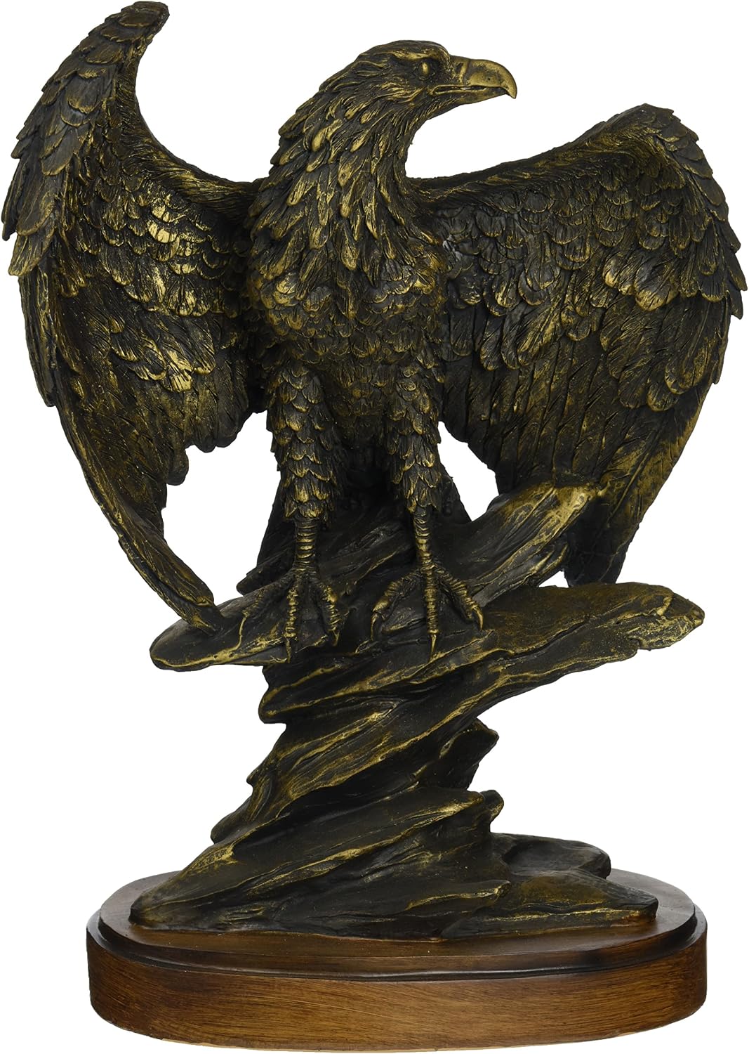 Amazon.com: Bronzed Finish American Eagle Statue Outstretched Wings ...