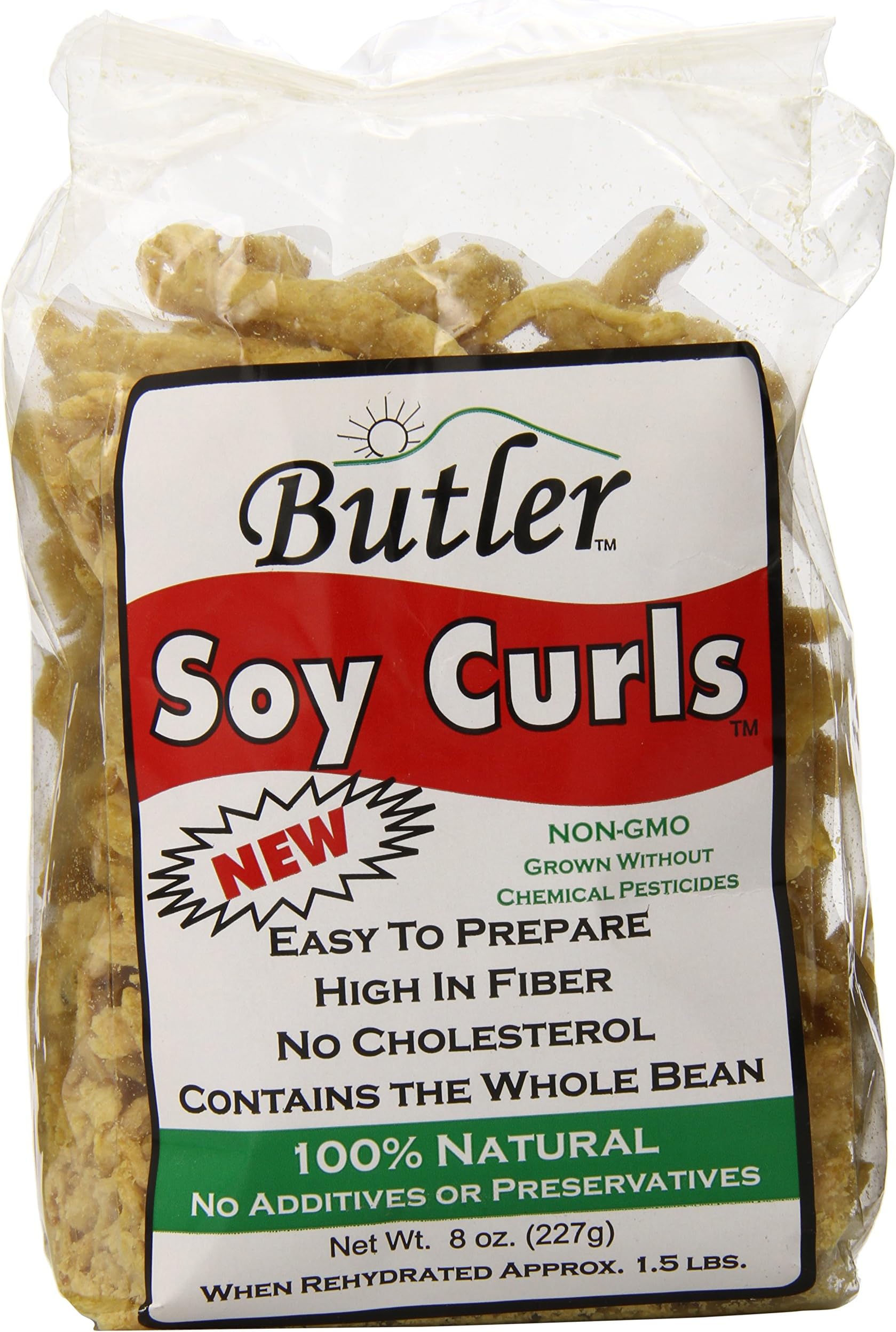 Amazon.com : BUTLER FOODS Soy Curls, 8 OZ : Dried Soy Beans : Grocery ...
