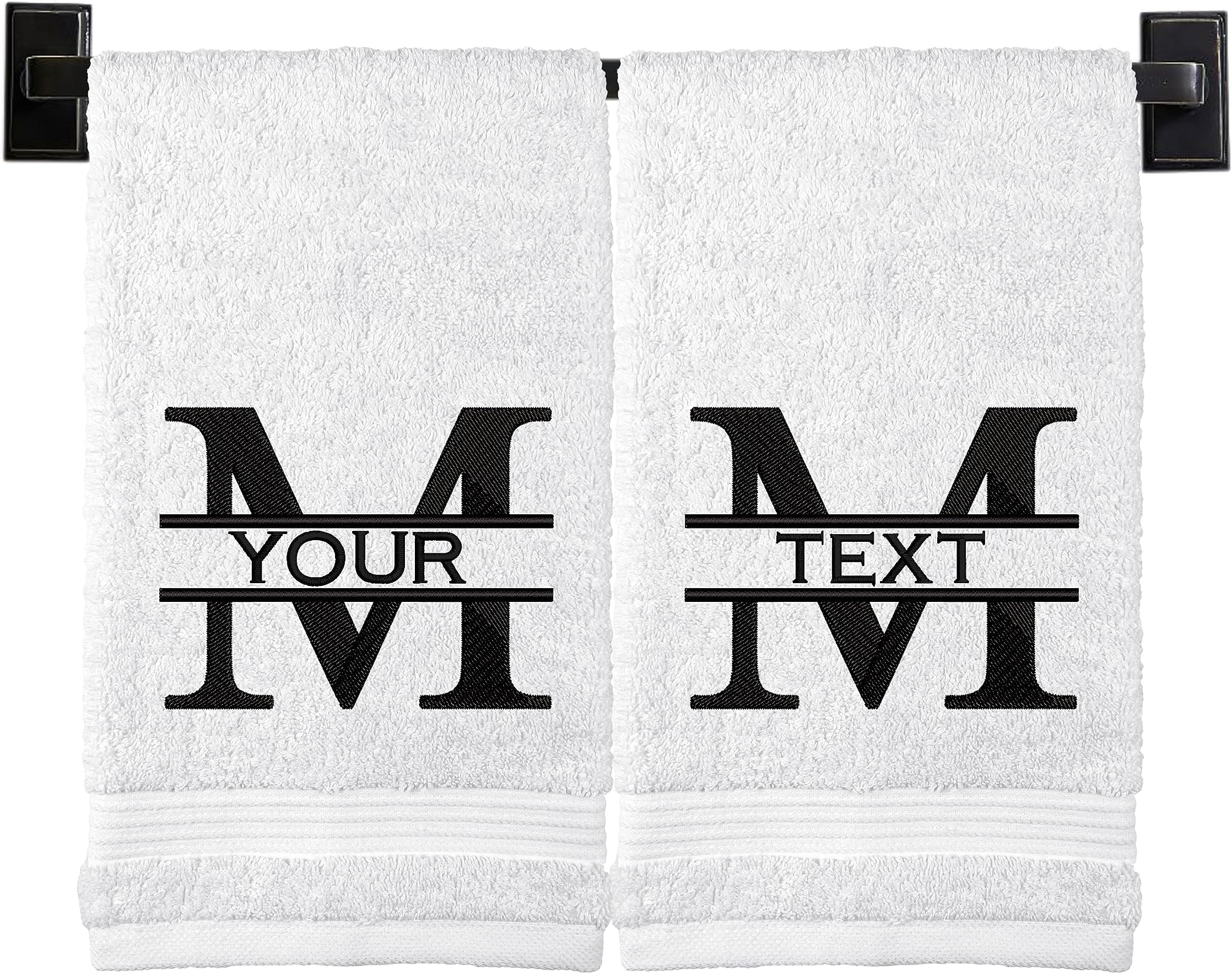 Amazon.com: Custom Luxury Towels Personalized Hand Towels | Set of 2 ...