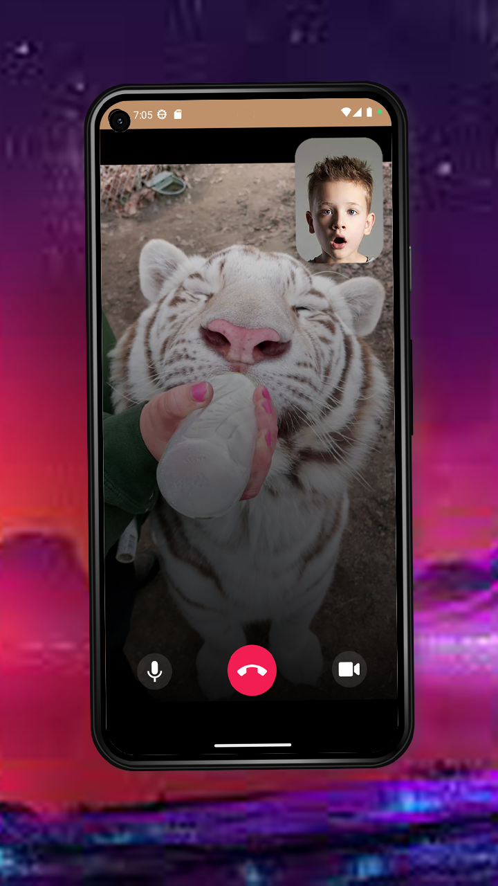 Incoming Video Call From Tiger Fake Video Voice Call & Texting ...