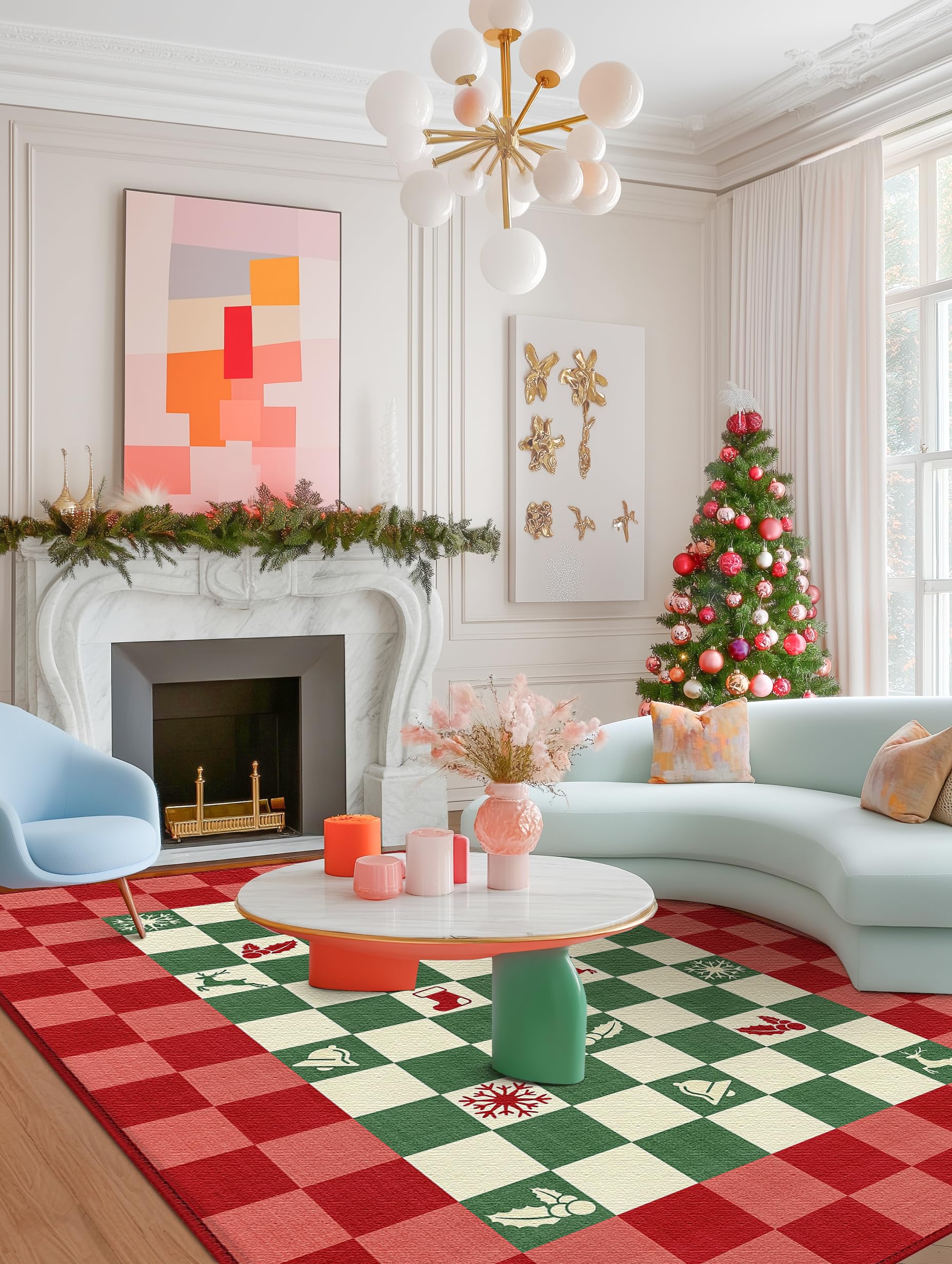 Amazon.com: BEIMO Christmas Area Rug 3x5 for Living Room Bedroom ...