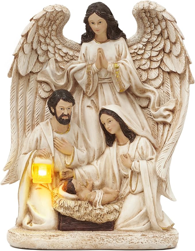 Amazon.com: Valery Madelyn Christmas Nativity Scene Figurine with ...