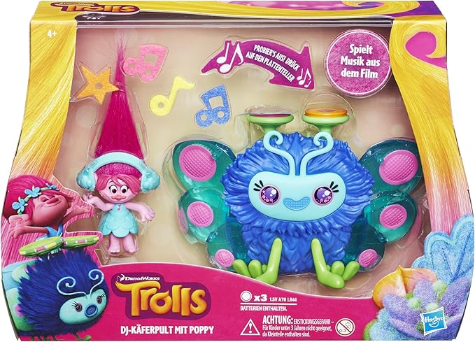 Hasbro B9885100 Trolls Bug DJ Console with Poppy Figure Play Set ...
