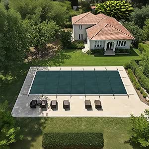 Amazon.com : 25x45ft Pool Safety Cover, Fits 23 x 43ft Inground & Above ...