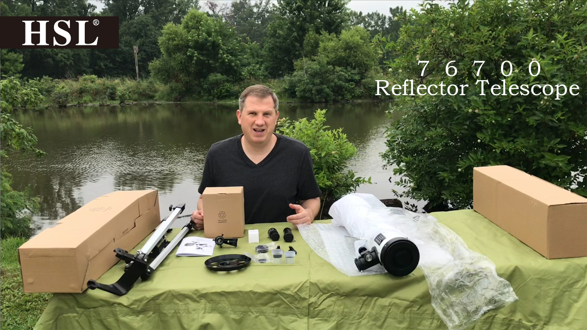 Watch Unboxing& HSL 76700 Reflector Telescope Installation Video on ...