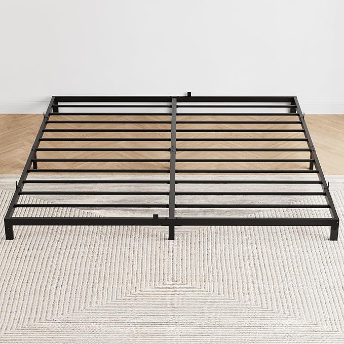 Amazon.com: IDEALHOUSE 6 Inch King Bed Frame No Box Spring Needed, Low ...
