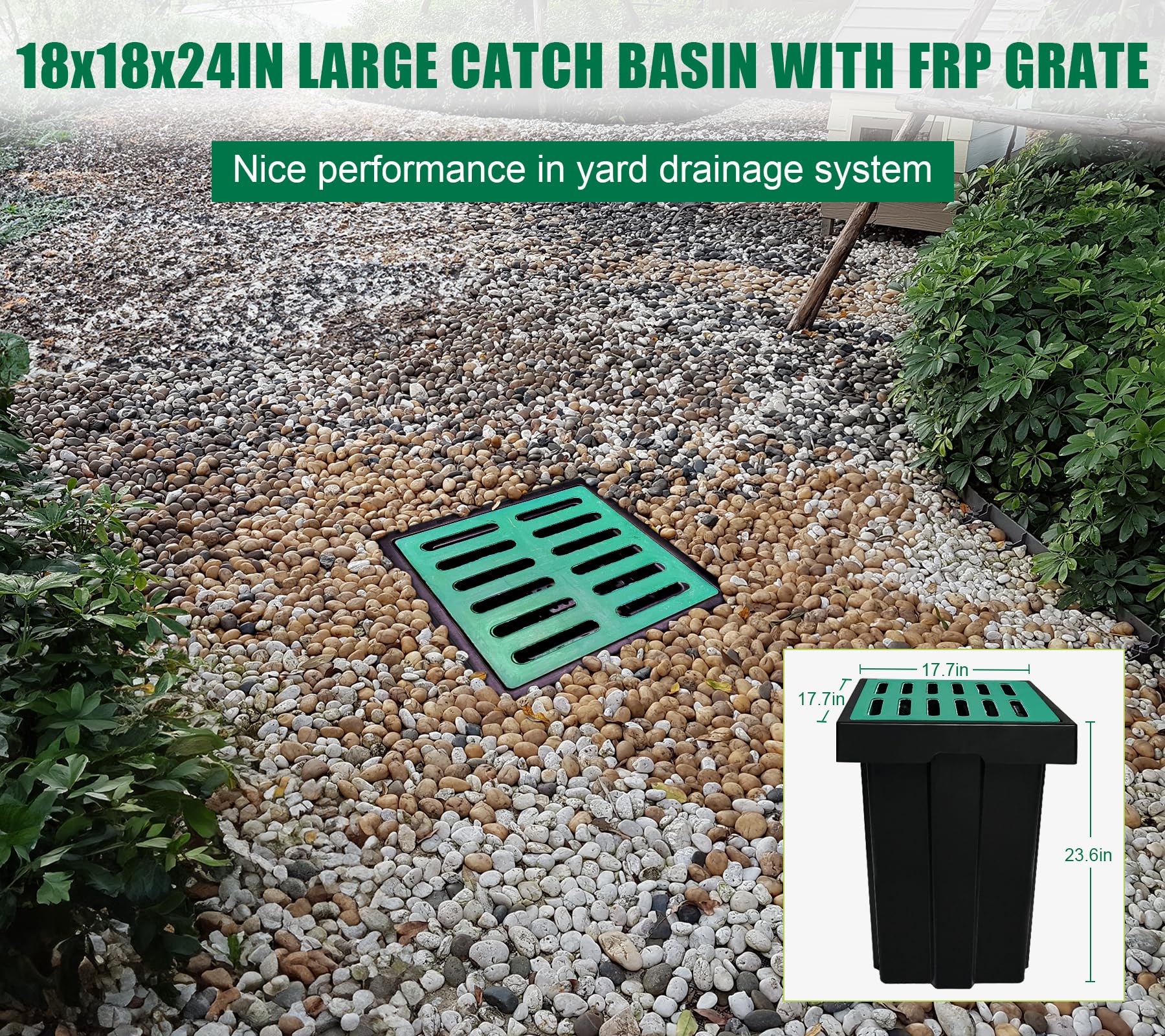 Outdoor Drainage Catch Basin Catch Basins & Yard Drain Grates