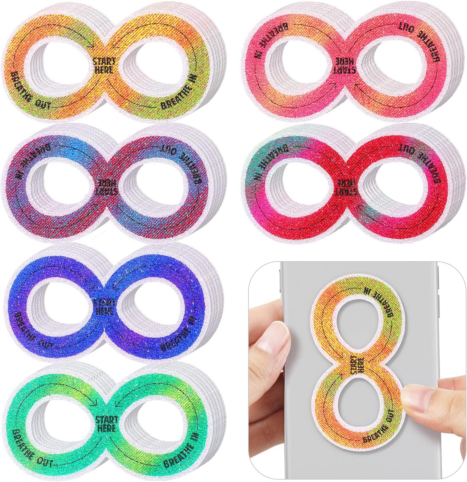 Amazon.com: Gueevin 60 Pieces Bulk Textured Calming Stickers Calm ...