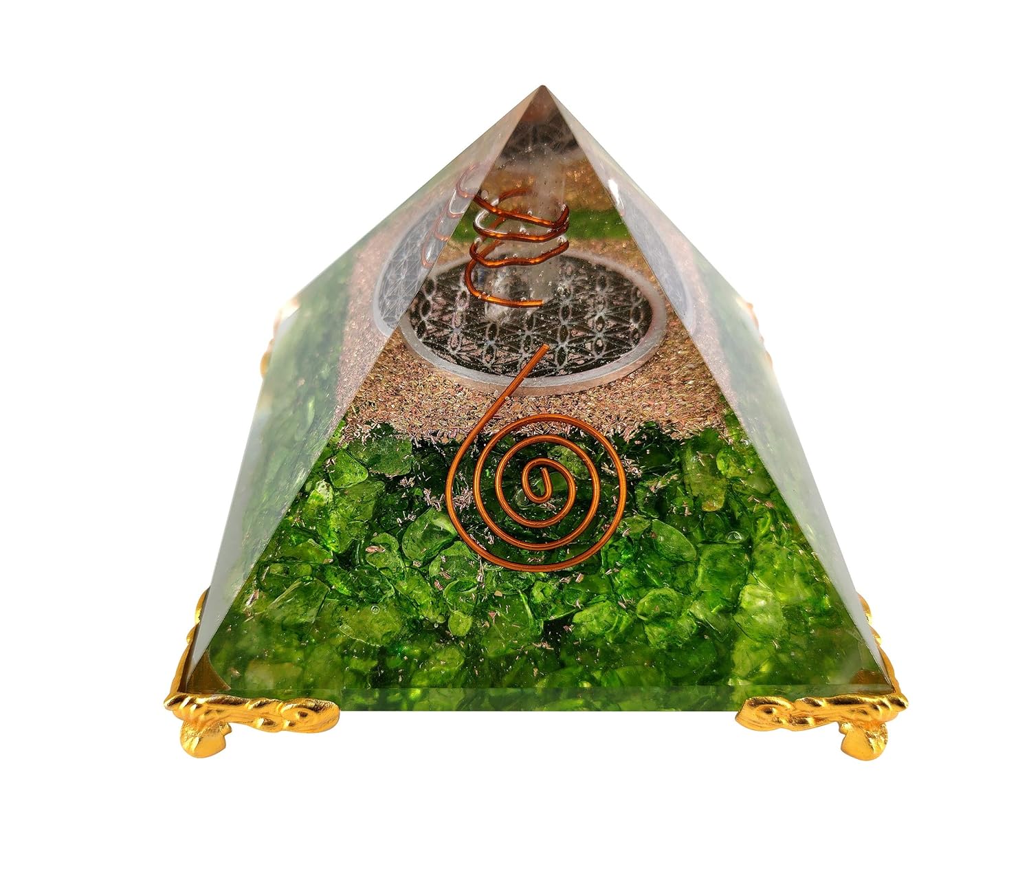 Buy White Whale Green Peridot Orgone Pyramid Energy Generator Reiki ...
