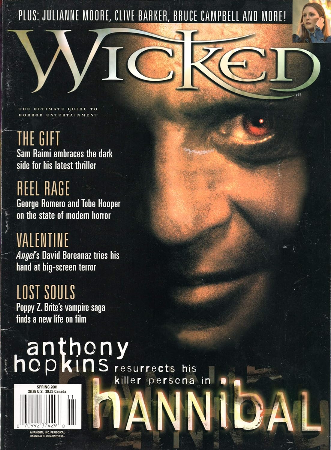 Wicked Magazine Spring 2001 Anthony Hopkins Hannibal Sam Raimi David ...