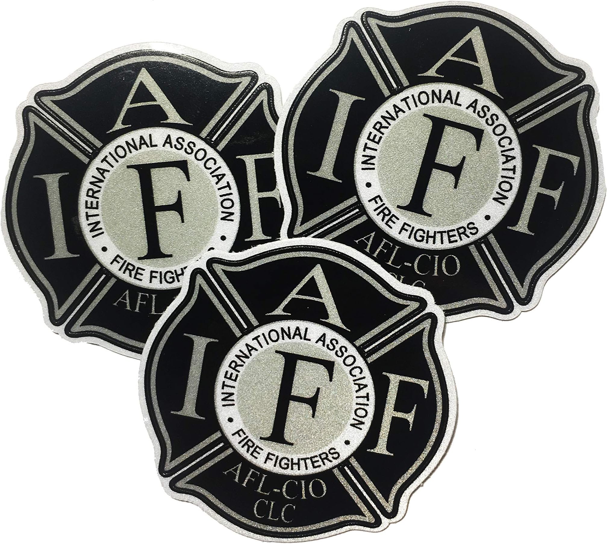 Amazon.com: Three Pack 2" Reflective Helmet Iaff Union True Red 3m ...