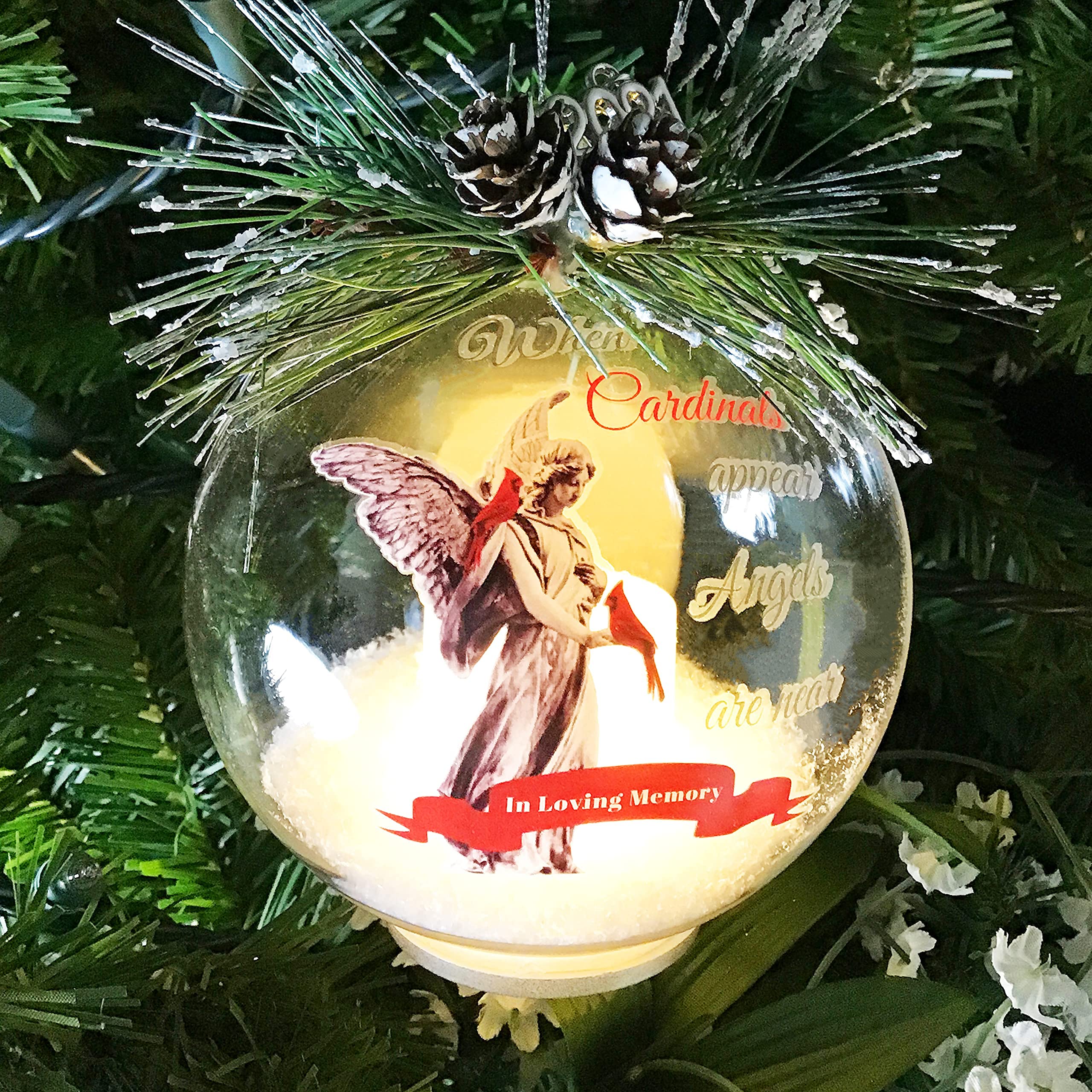 BANBERRY DESIGNS 2021 LED Memorial Christmas Ornament with a Beautiful ...