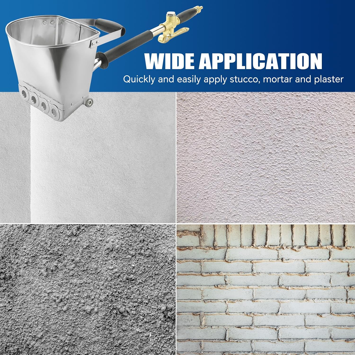 ATPEAM 4 Jet Stucco Sprayer | 4 Jet Wall Sprayer - Concrete Sprayer ...