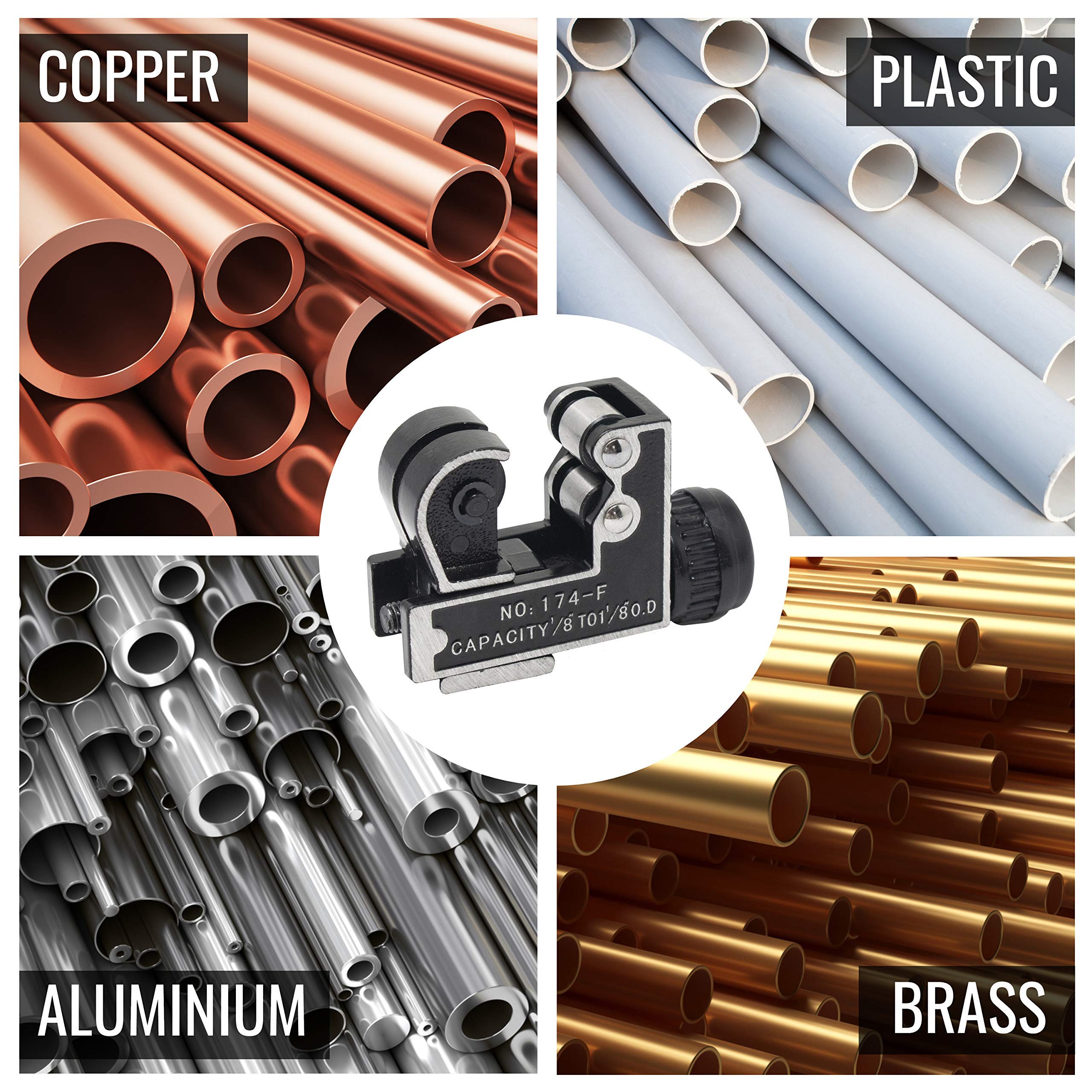 Snapklik.com : Pipe Cutter 1/8" - 1 1/8" Tube Cutter Tool For Copper ...