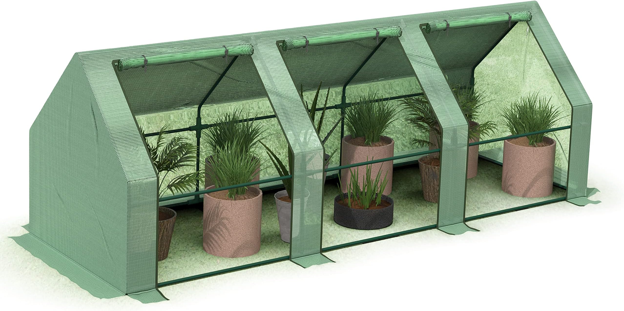 Amazon.com : KLS Mini Tunnel Greenhouse Kit Hoop House Grow Tunnel Set ...