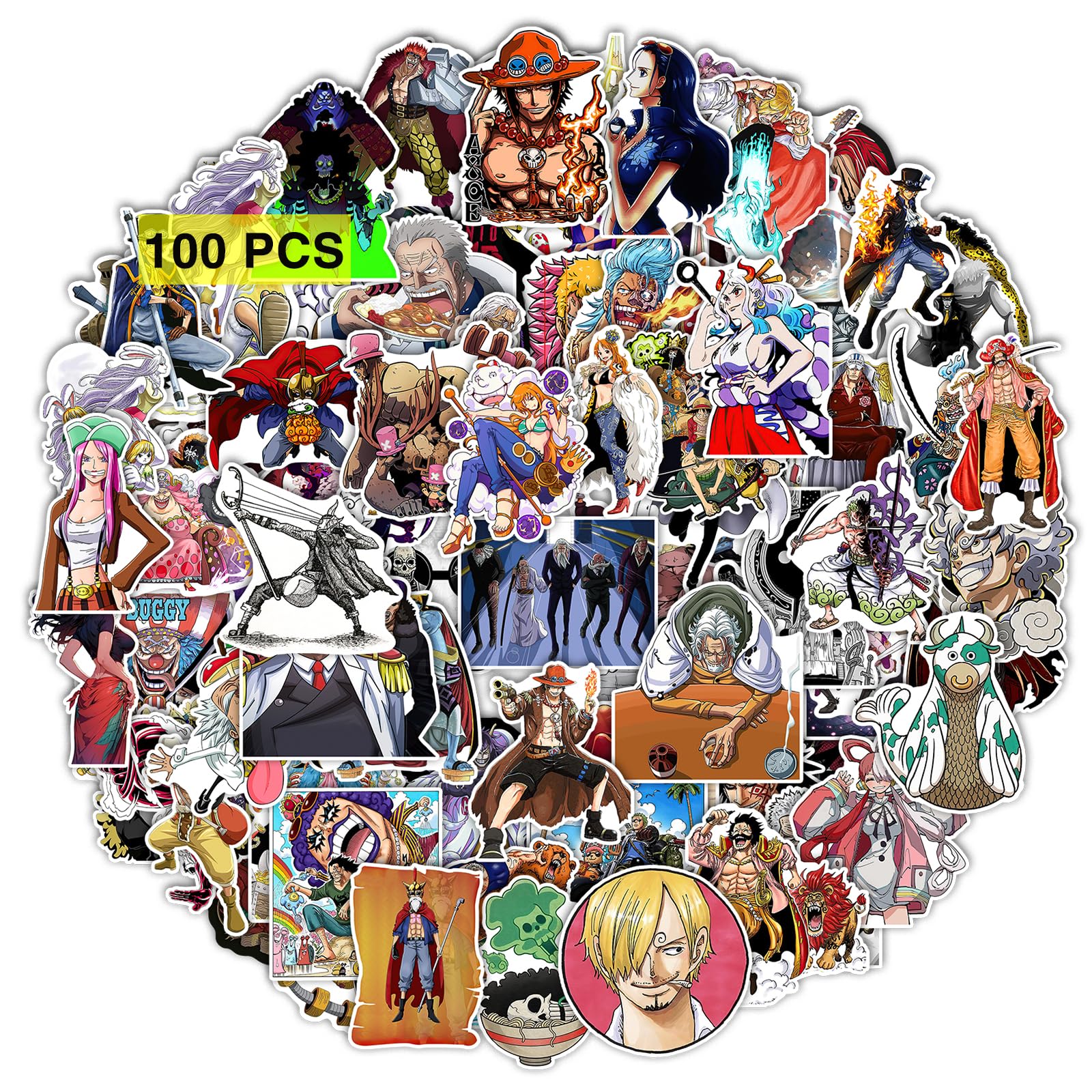 Amazon.com: Pounchi Cool Anime Stickers (100 Pcs) Cartoon Anime ...