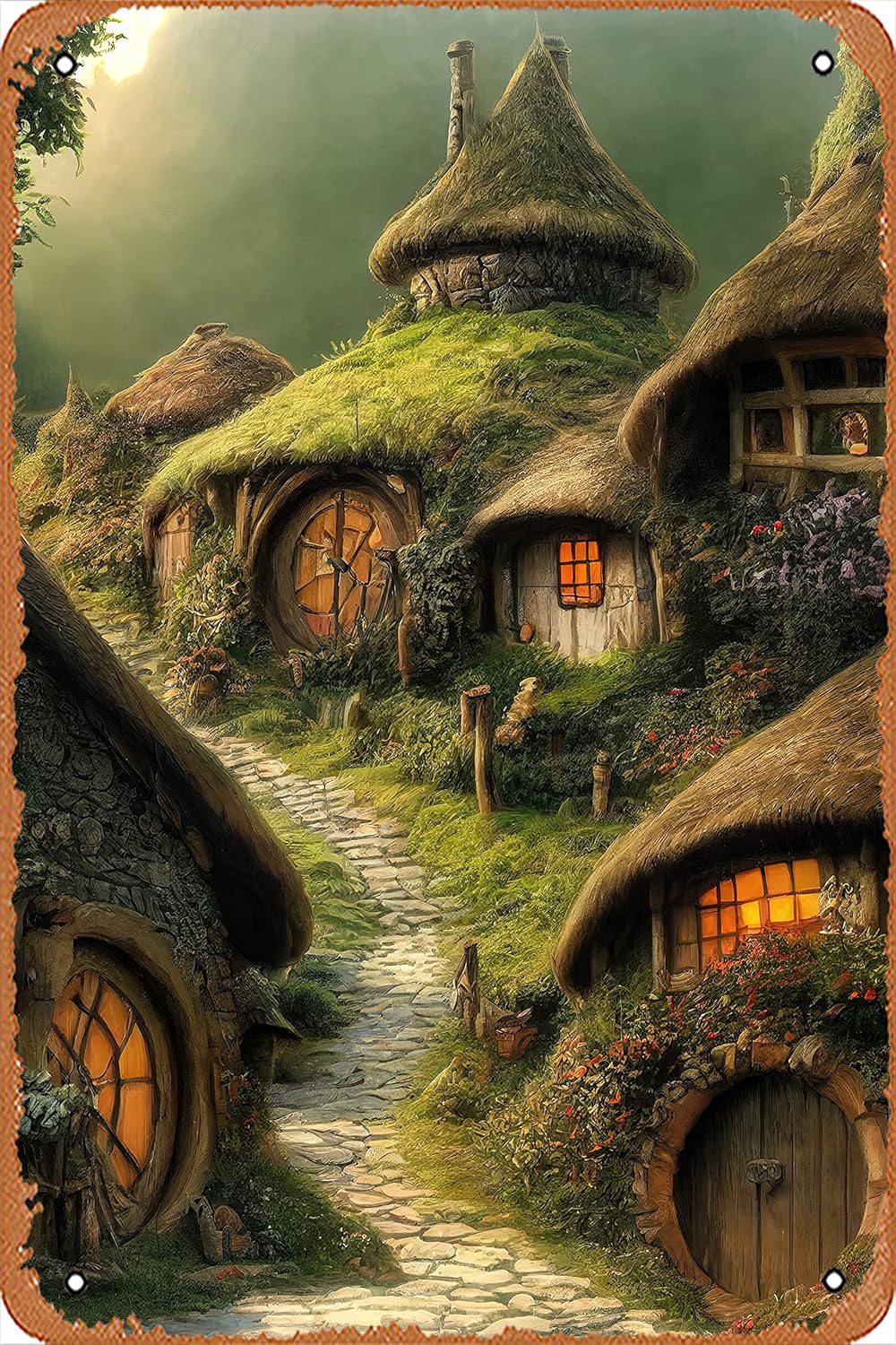 Amazon.com: Muecddoa Quaint Hobbit Village #3 Magic and Fantasy Cities ...