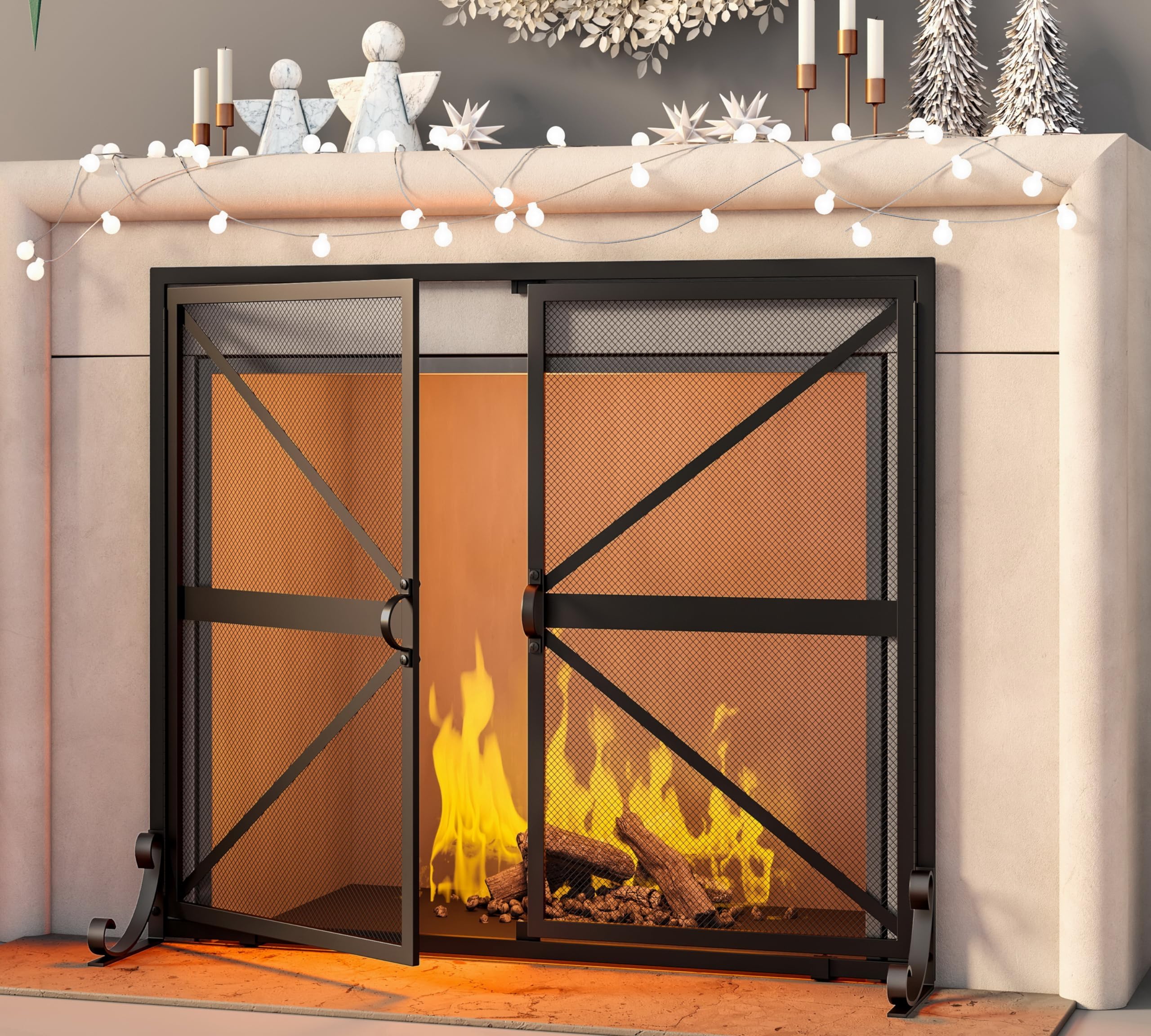 Amazon.com: UniFlame 5 Fold Oversized Stove Screen : Home & Kitchen