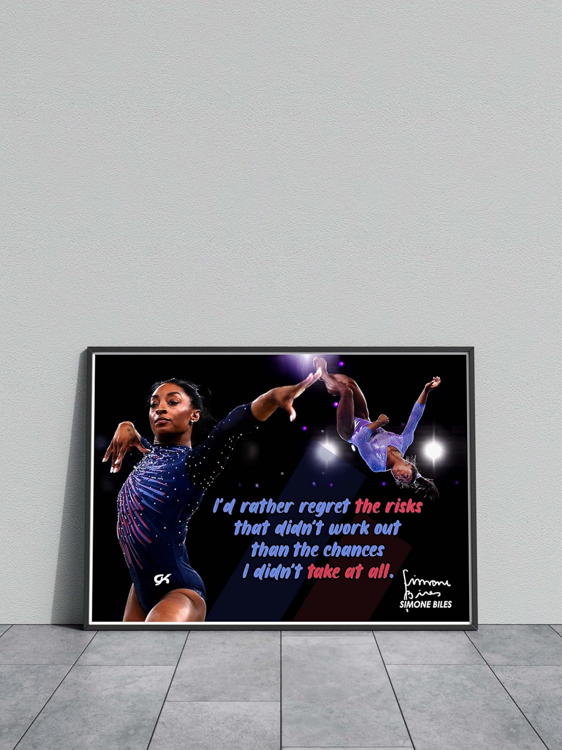 Simone Biles Motivational Poster Quote Inspirational Nepal | Ubuy