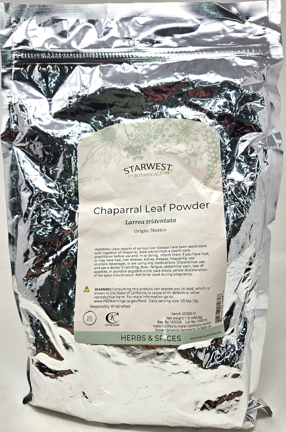 Amazon.com : Chaparral Leaf Powder Wildcrafted, 1lb : Herbal ...