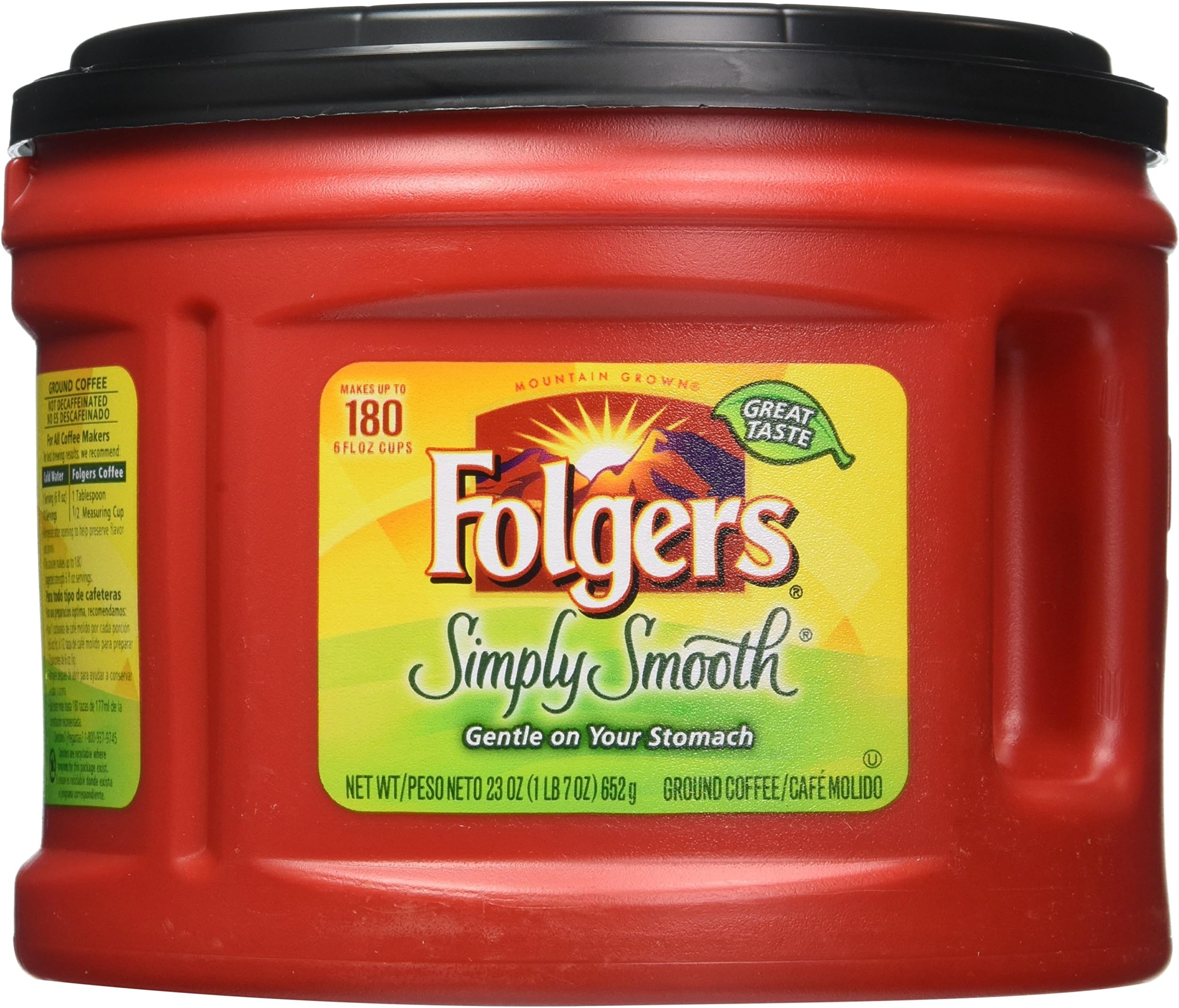 Amazon.com : Folgers Simply Smooth Decaf Mild Roast Ground Coffee, 23 ...